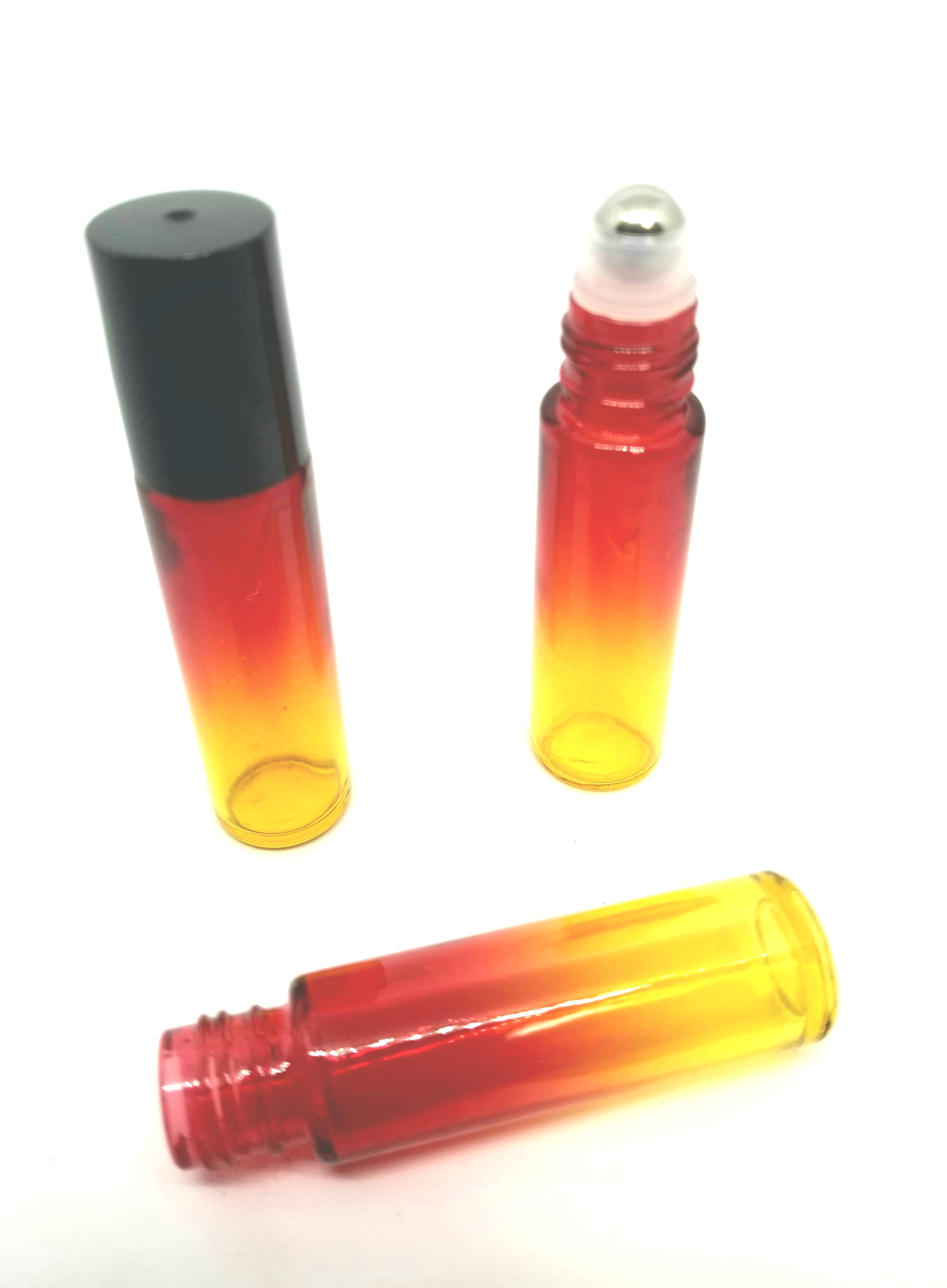Ombre Glass roller bottles with black cap - Hemkund